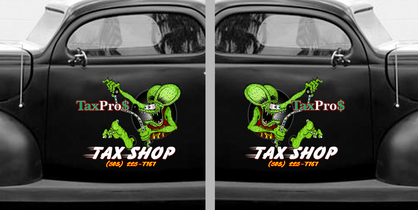Personalized Tax Shop Logo Decals For Cars - Dingmun