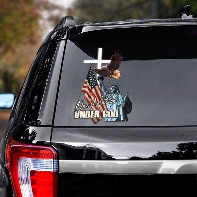 America One Nation Under God Decal Patriotic Day Independence Day Gift ...