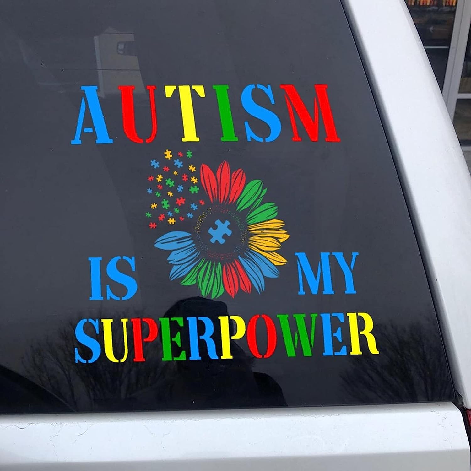 Autism is My Superpower Car Sticker - Autism Awareness Decal for Window ...