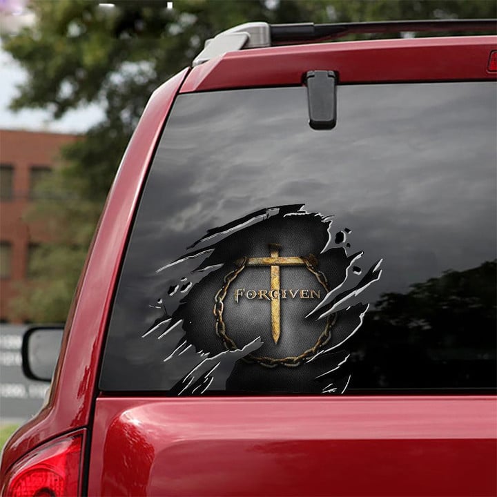 Cross Forgiven Auto Truck Door And Windows Decal Sticker Faith ...
