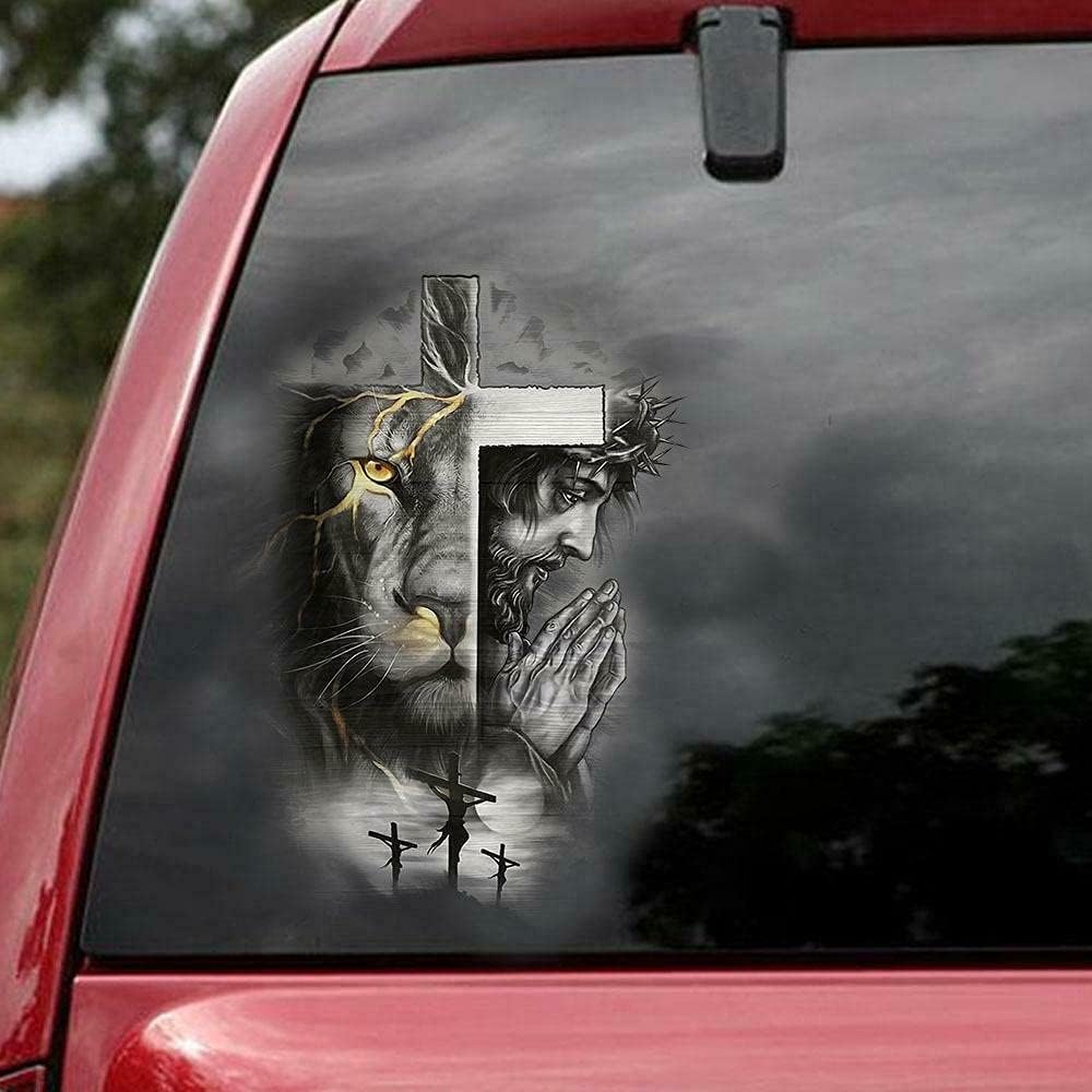 Jesus Cross Lion of Judah God Prayers Transparent Decal, Jesus ...