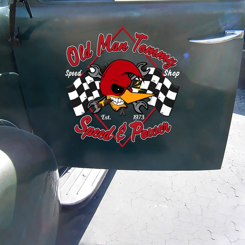 Large Hot Rod Decals - Stand Out With Mr. Horsepower Graphics - Dingmun