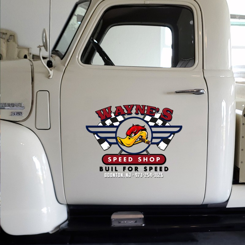 Personalized Hot Rod - Large Vinyl Decals For Cars And Trucks - Dingmun